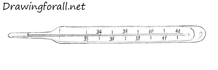How To Draw A Thermometer Drawingforall