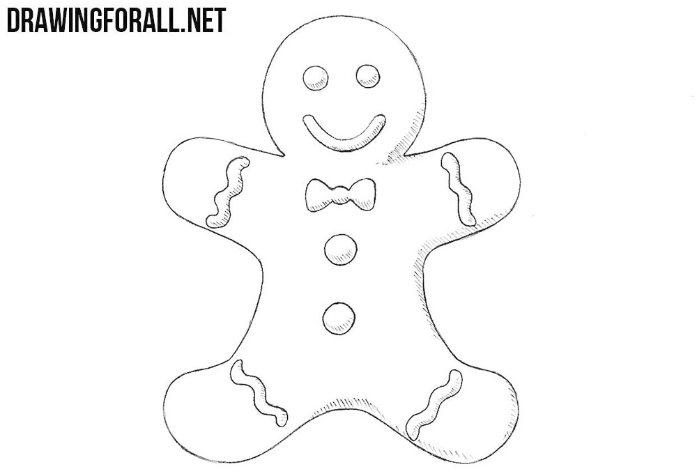 How To Draw A Gingerbread Man