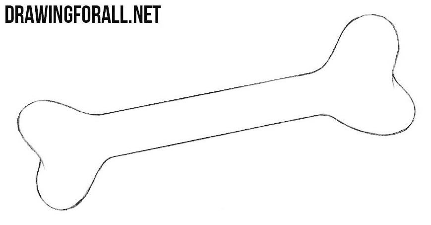 How To Draw A Bone Easy