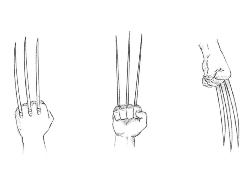 How to Draw Wolverine Claws