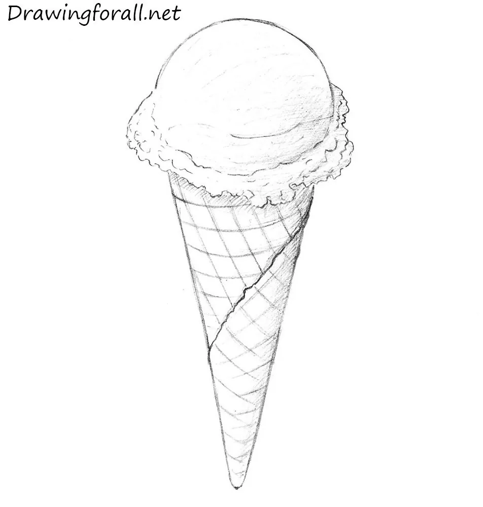 how to draw realistic ice cream