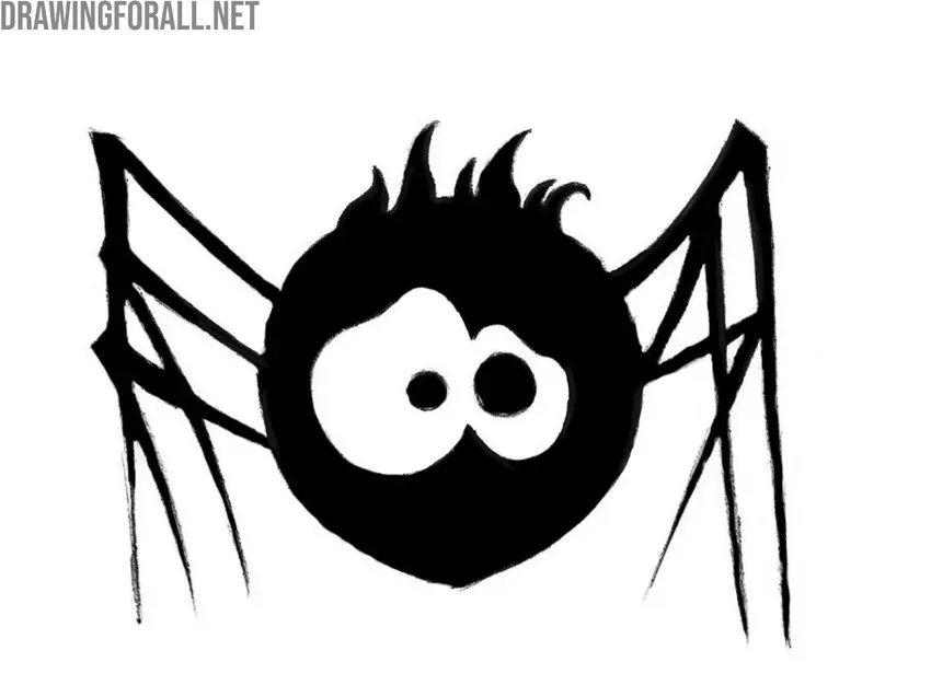 How to Draw a Cartoon Spider