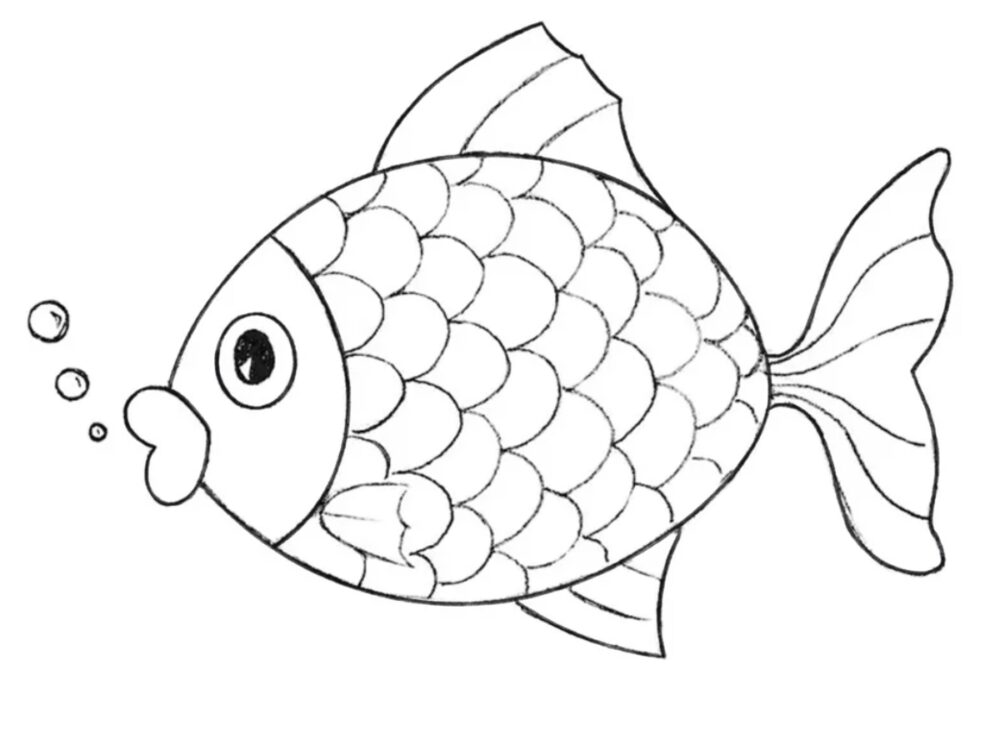 How to Draw a Cartoon Fish - Drawingforall.net