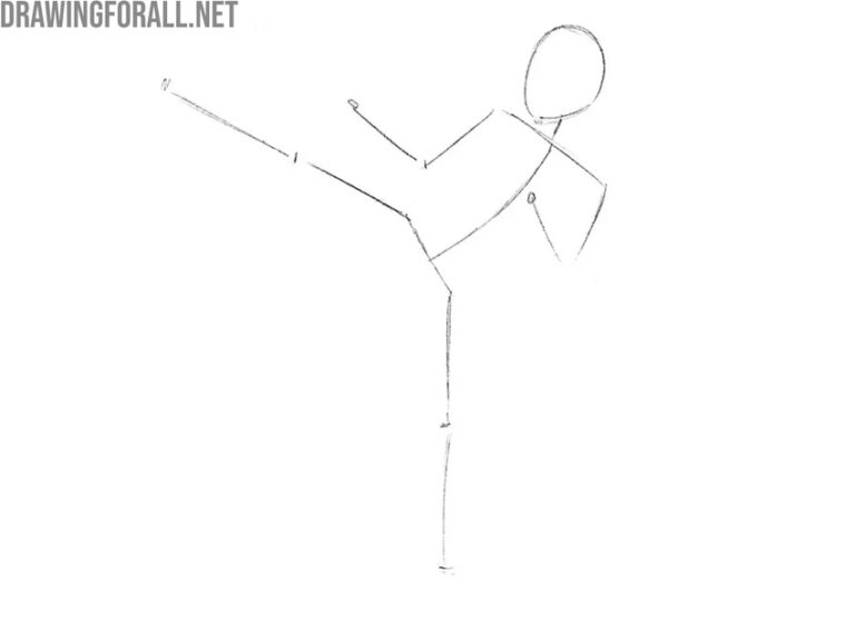 How to Draw a Karate Fighter - Drawingforall.net