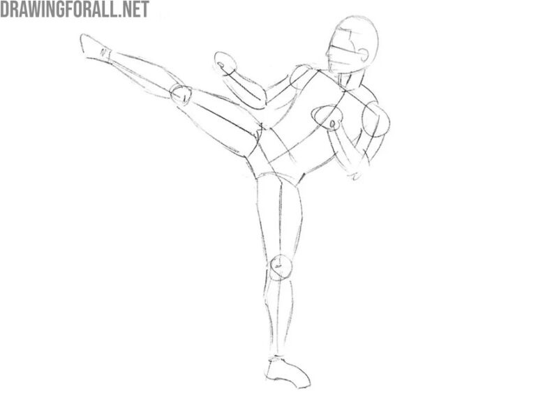 How to Draw a Karate Fighter - Drawingforall.net