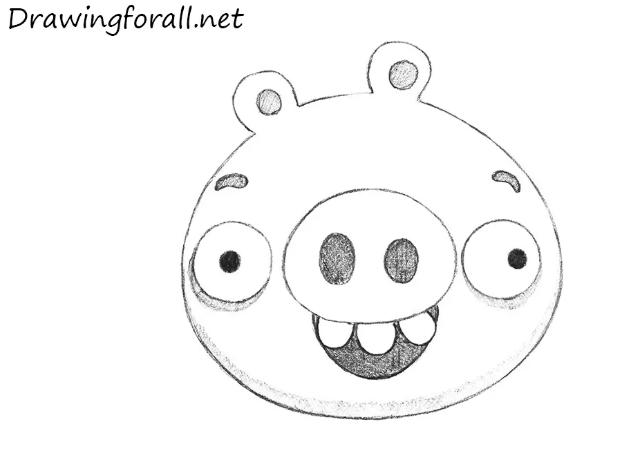 how to draw angry birds king pig