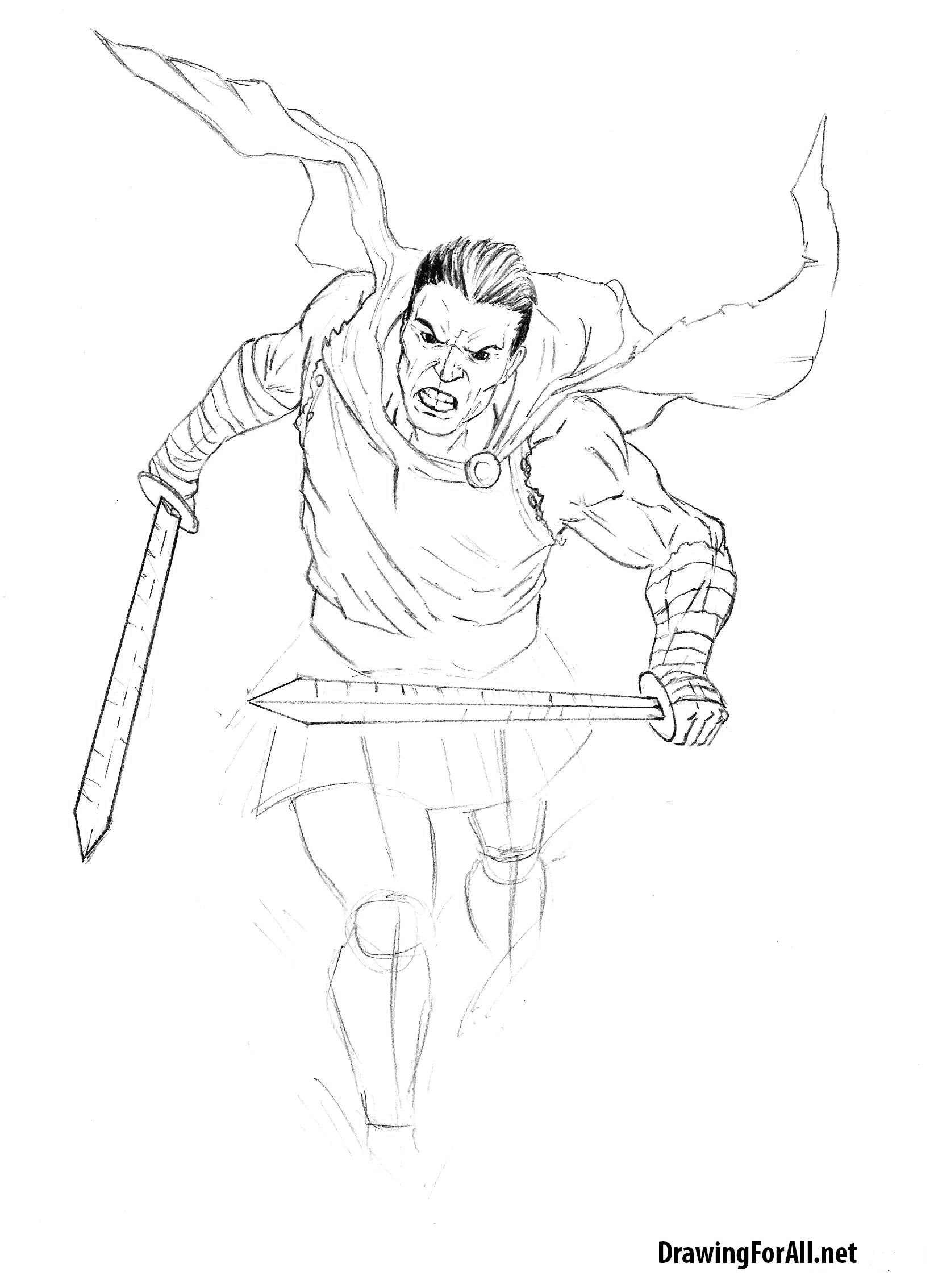 How to Draw a Roman Soldier Step by Step Easy - Case Thandeant