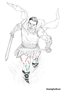 How to Draw a Roman Soldier Step by Step Easy - Case Thandeant