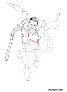 How to draw a Roman soldier