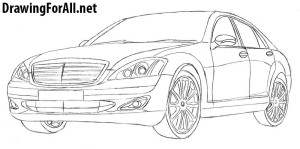 How to Draw Mercedes S-Class W221