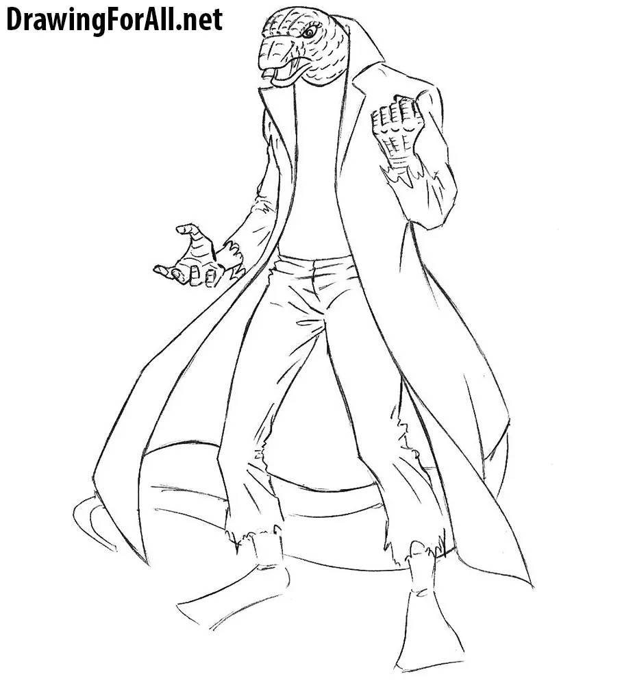 lizard man coloring pages
