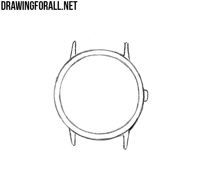 how to draw digital wrist watch