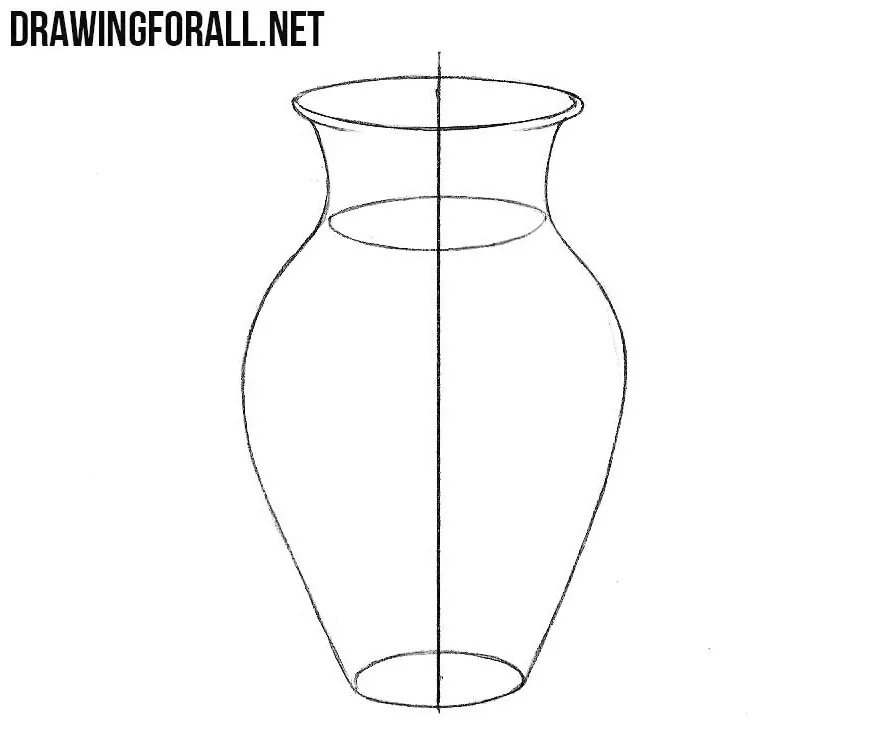 how to draw a vase with shadows