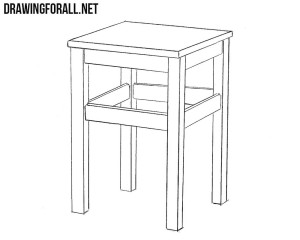 How to Draw a Stool Step by Step