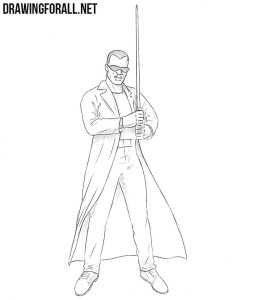 How to Draw Blade from Marvel