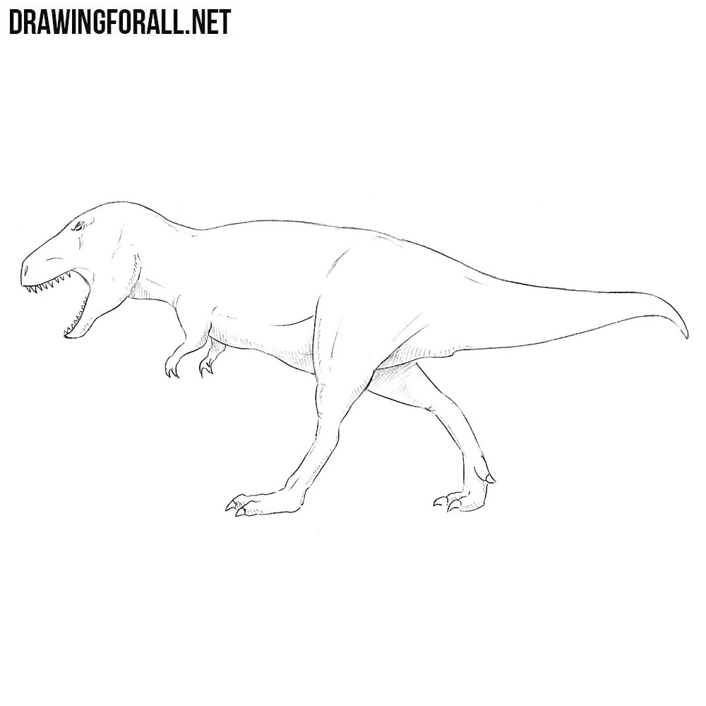 Drawing For All — How to Draw a Tyrannosaurus