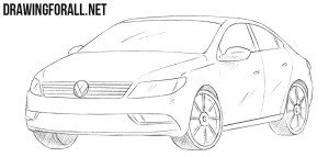 How to Draw a Volkswagen Passat CC