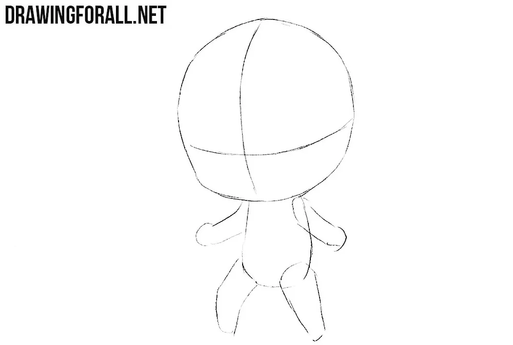 how to draw chibi deadpool easy