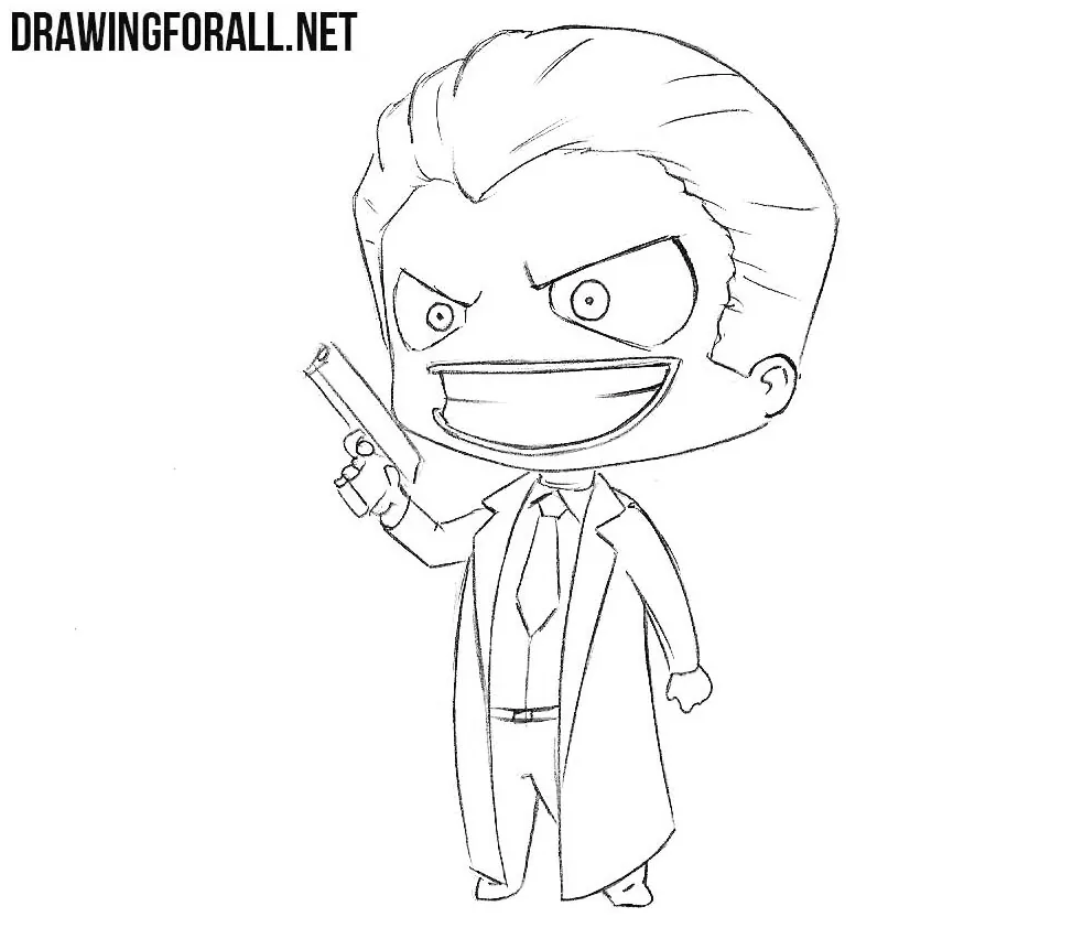 how to draw a joker step by step