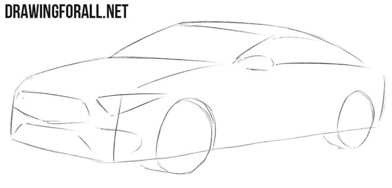 How to Draw a Mercedes-Benz CLS