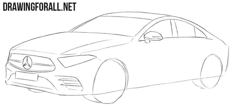 How to Draw a Mercedes-Benz CLS