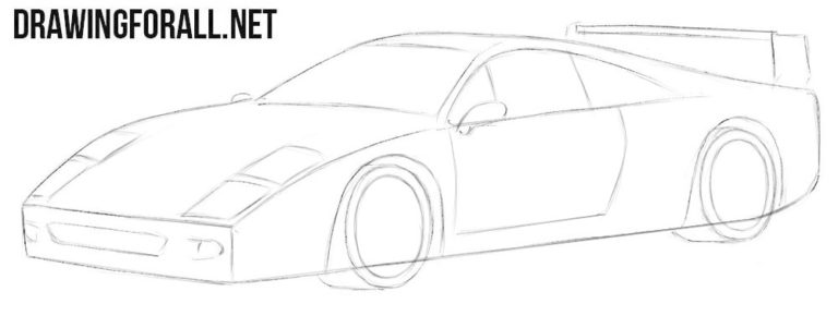 How to Draw a Ferrari f40