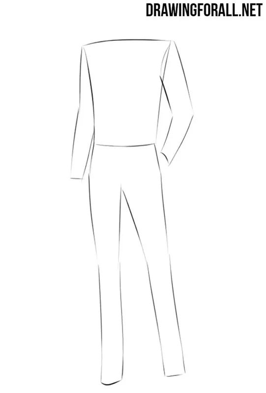how to draw body with clothes