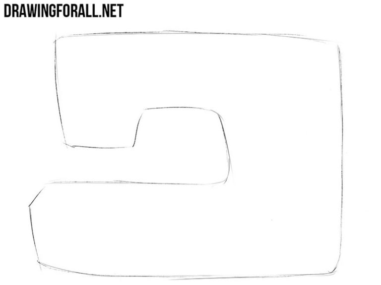 How to Draw a Sewing Machine