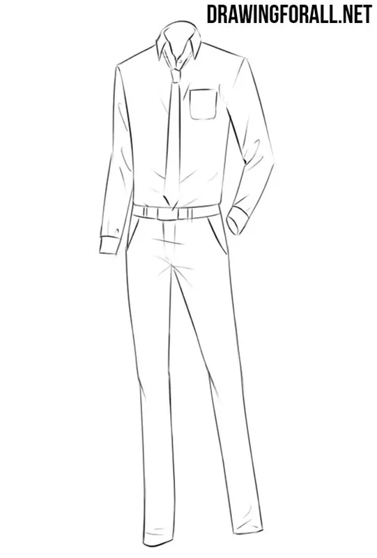how to draw body with clothes