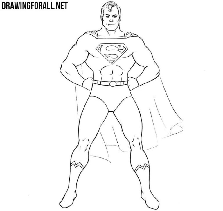 How to draw Superman | Drawingforall.net