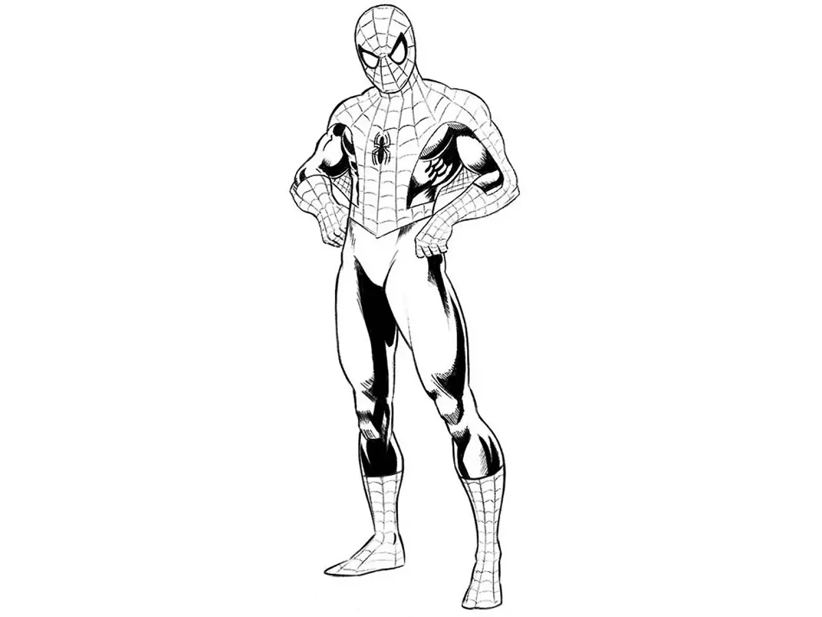How to Draw Spider-Man Standing - Drawingforall.net