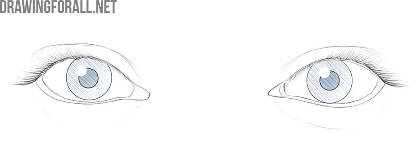 how to draw a real eye easy