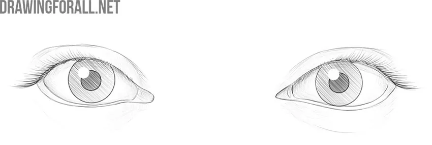 how to draw human like eyes