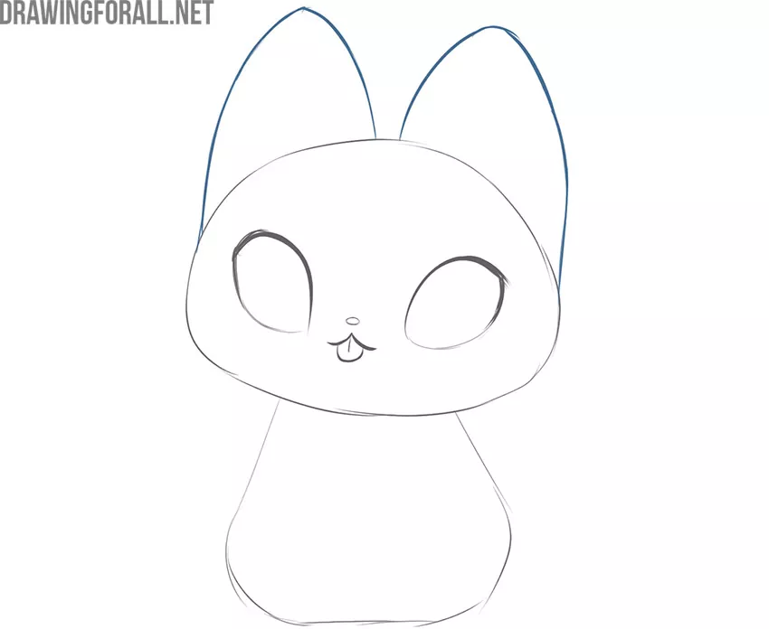 how to draw cat easy step by step