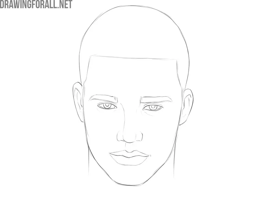 how to draw real person face