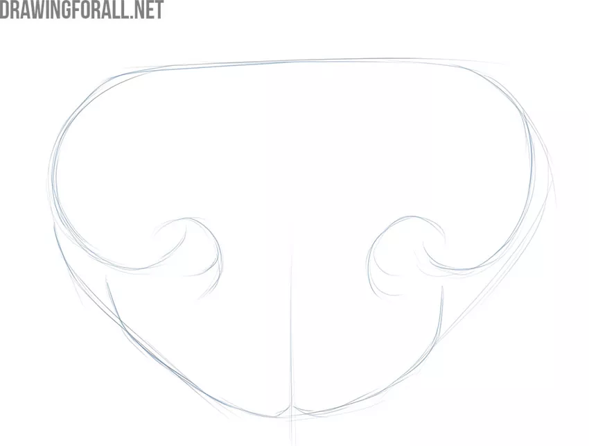 how to draw a nose easy steps