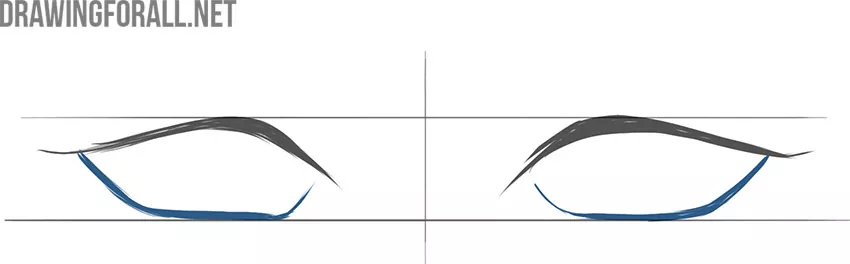 how to draw male eyes step by step