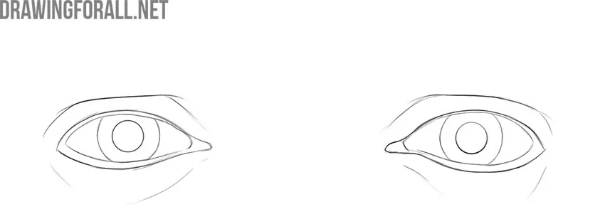 how to draw an eye easy steps