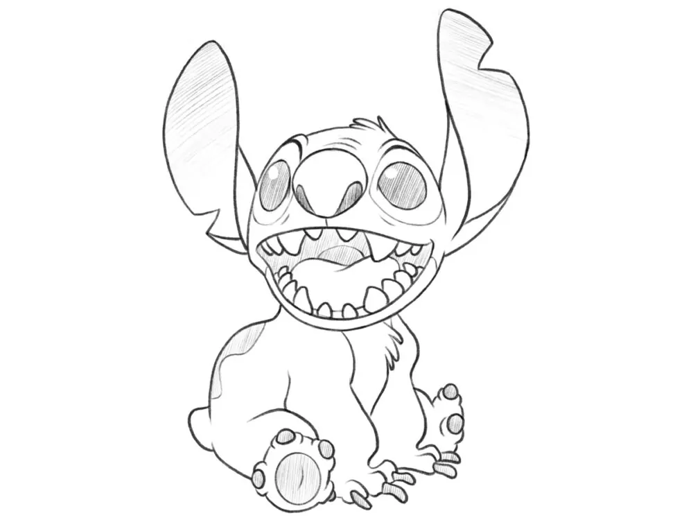 How to Draw Stitch - Drawingforall.net